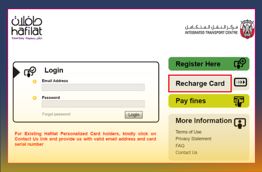 Hafilat Card Recharge Online Complete Process - Gulfinside